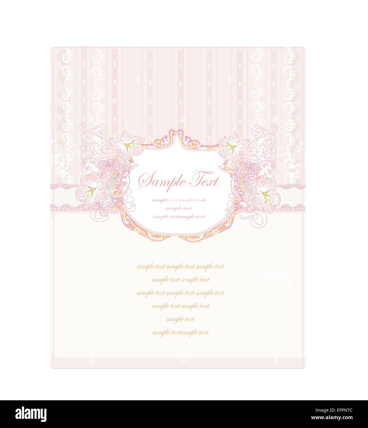 romantic flower invitation card Stock Vector Image & Art - Alamy