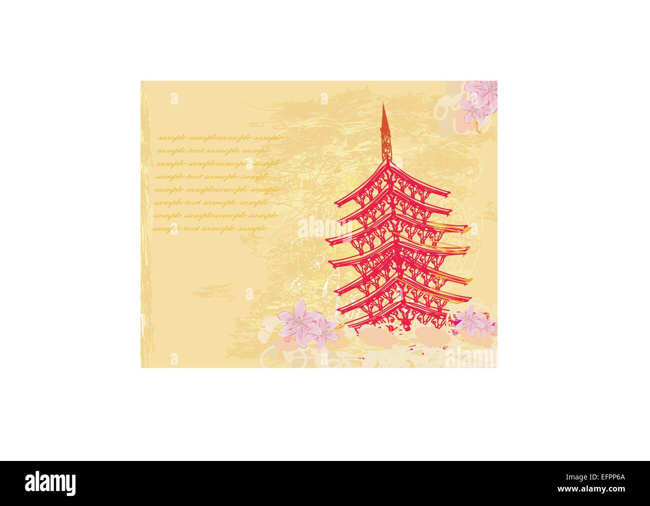 old paper with Chinese Temple Stock Vector Image & Art - Alamy