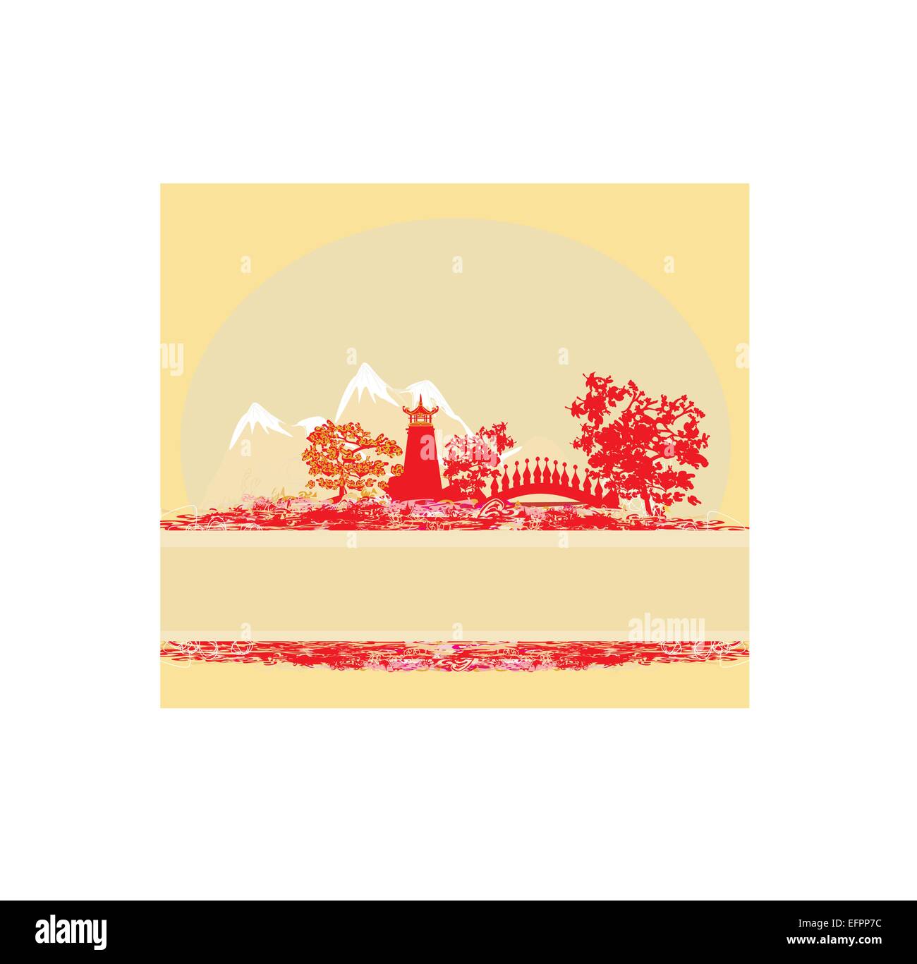 old paper with Asian Landscape Stock Vector Image & Art - Alamy