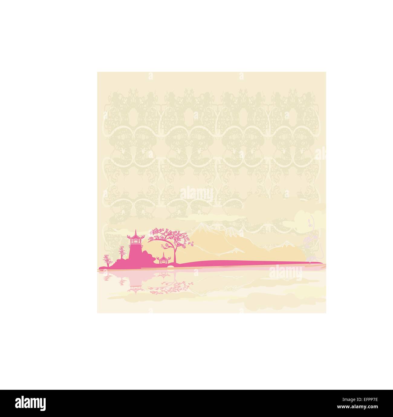 old paper with Asian Landscape Stock Vector Image & Art - Alamy