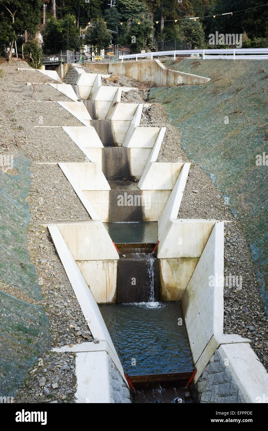 A river in Japan that's been concreted to control its flow Stock Photo ...