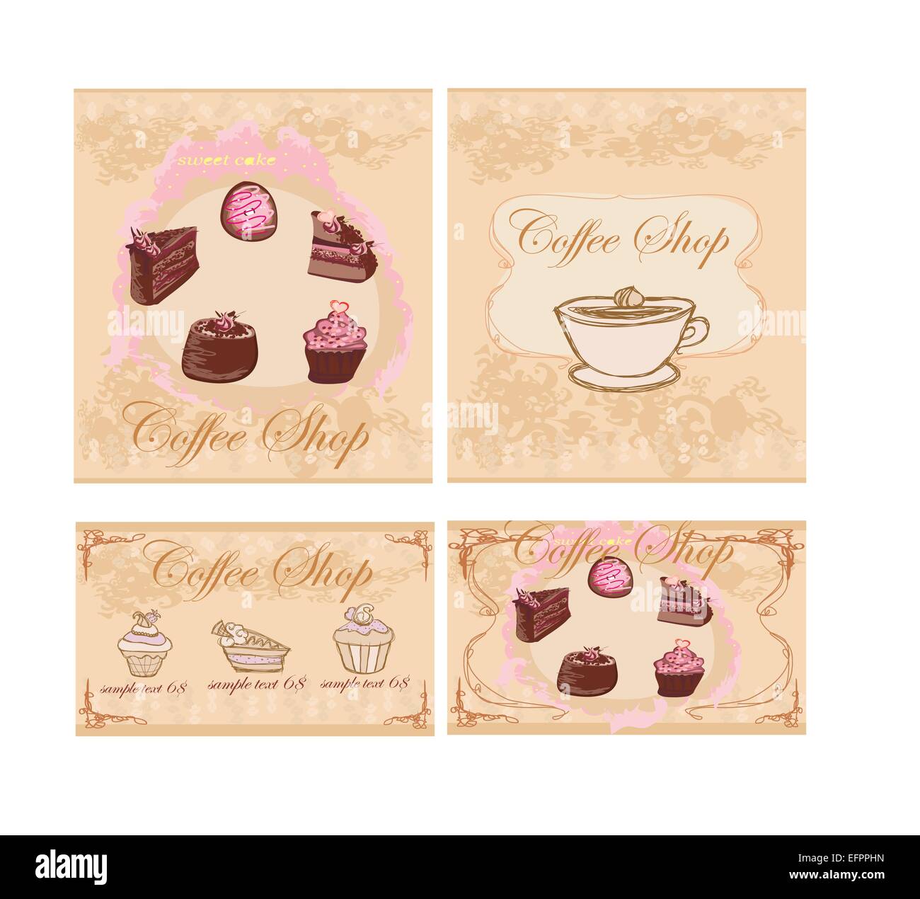 menu coffee shop set Stock Vector Image & Art - Alamy