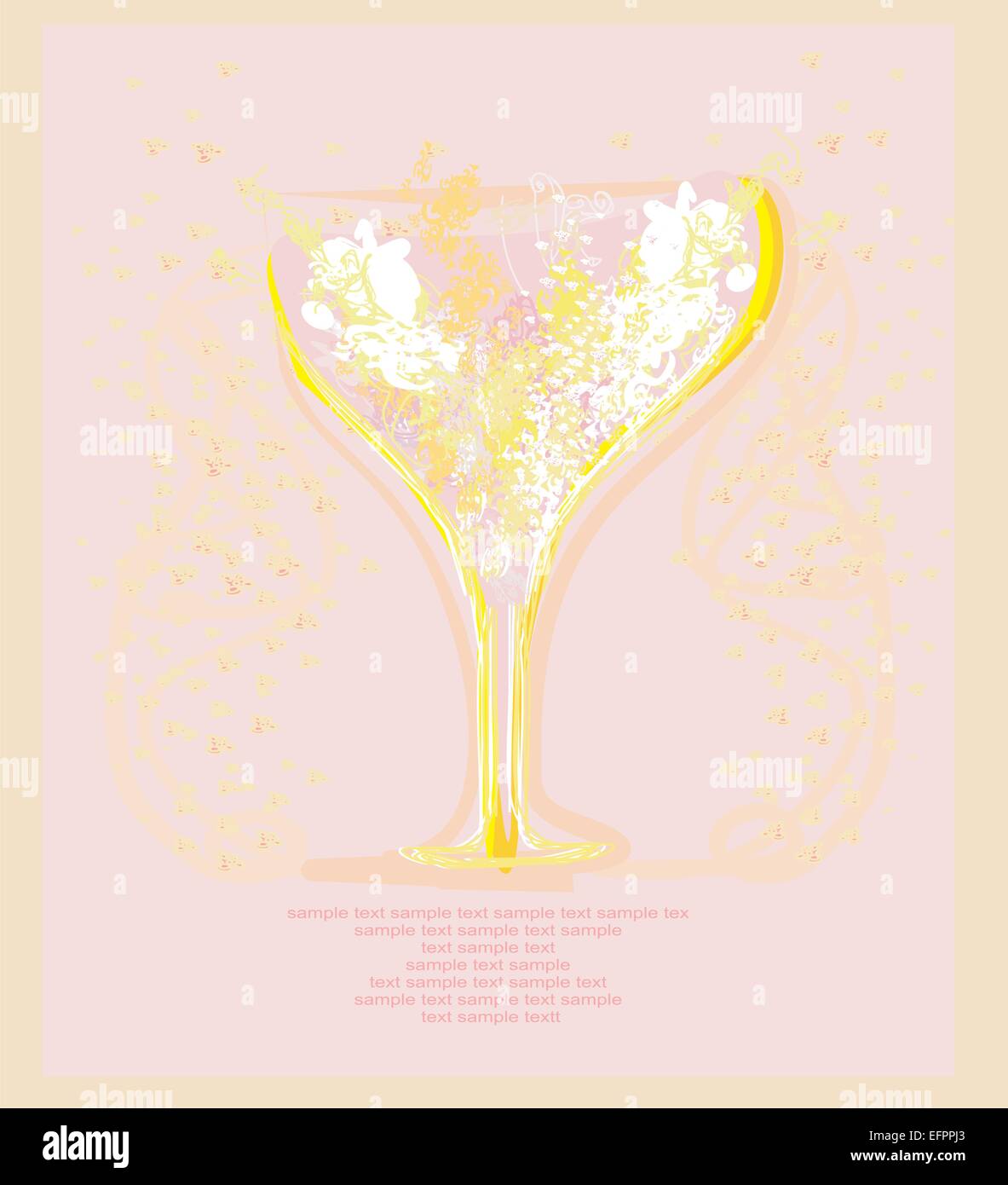 invitation to cocktail party menu or bar card space for text Stock ...