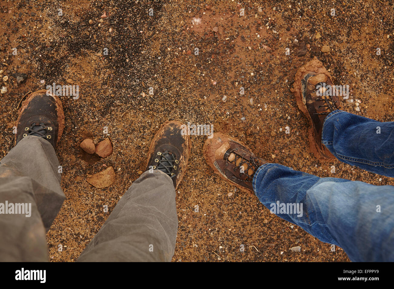 Person stands on gravel road hi-res stock photography and images - Alamy