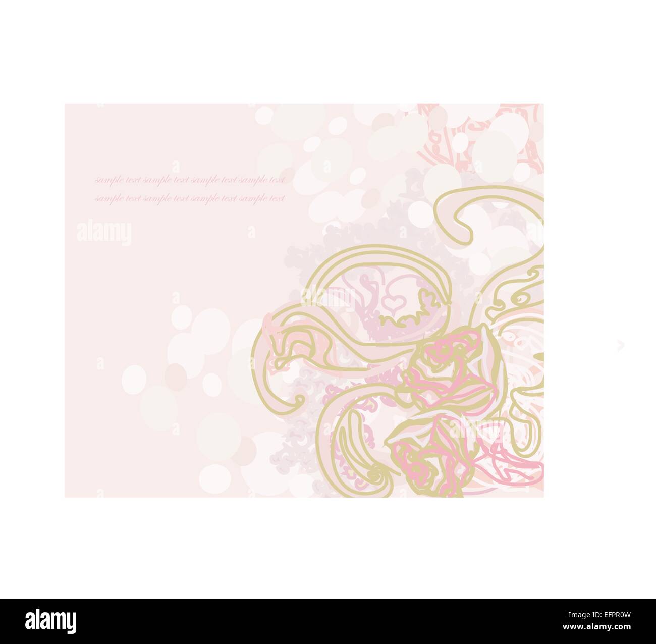 romantic flower abstract background invitation card Stock Vector Image ...