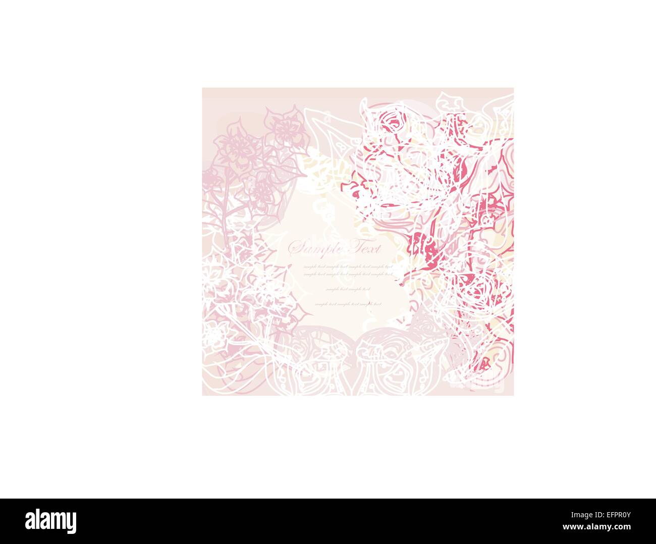 abstract floral invitation card Stock Vector Image & Art - Alamy