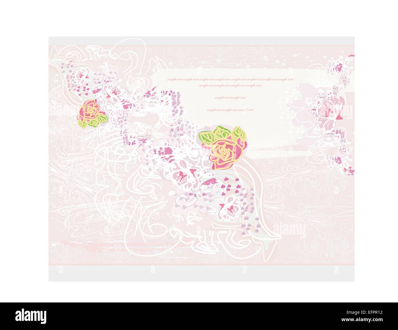 abstract floral invitation card Stock Vector Image & Art - Alamy