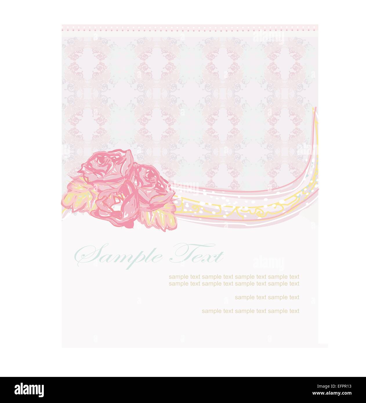 romantic flower abstract background invitation card Stock Vector Image ...