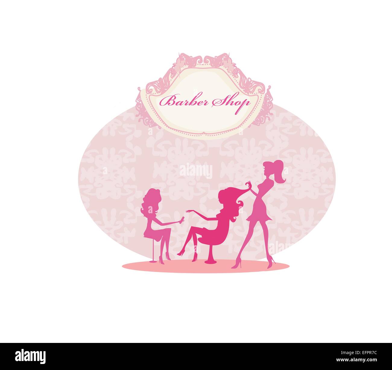Vector illustration of the beautiful woman in beauty salon Stock Vector ...
