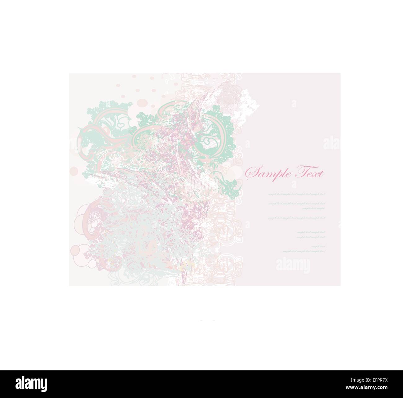 romantic flower abstract background invitation card Stock Vector Image ...