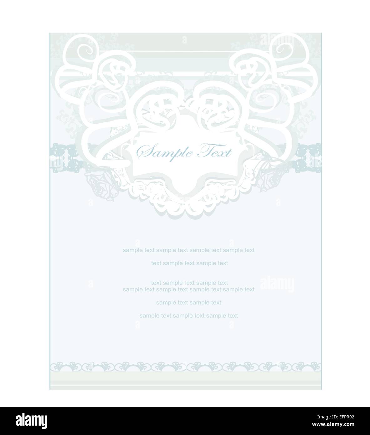 abstract floral frame invitation card Stock Vector Image & Art - Alamy