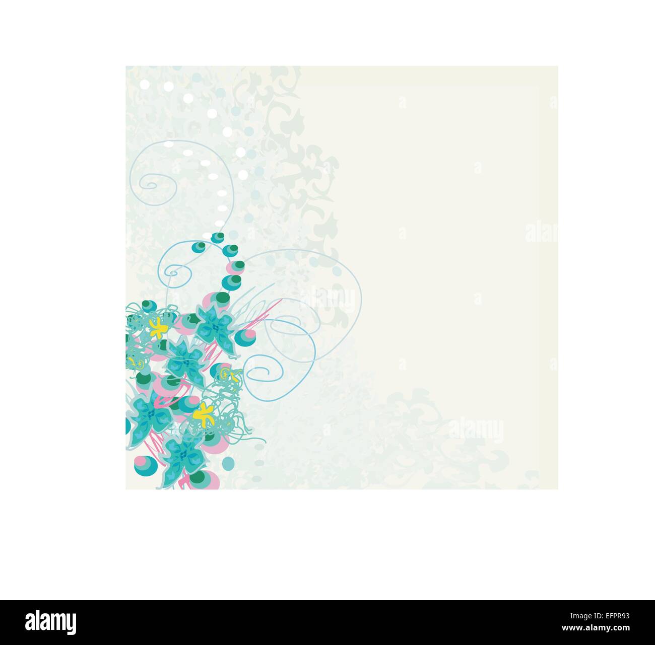 romantic flower abstract background invitation card Stock Vector Image ...