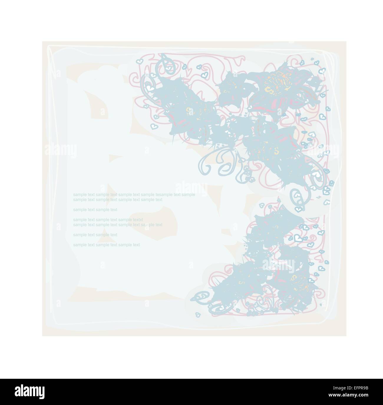 romantic flower abstract background invitation card Stock Vector Image ...