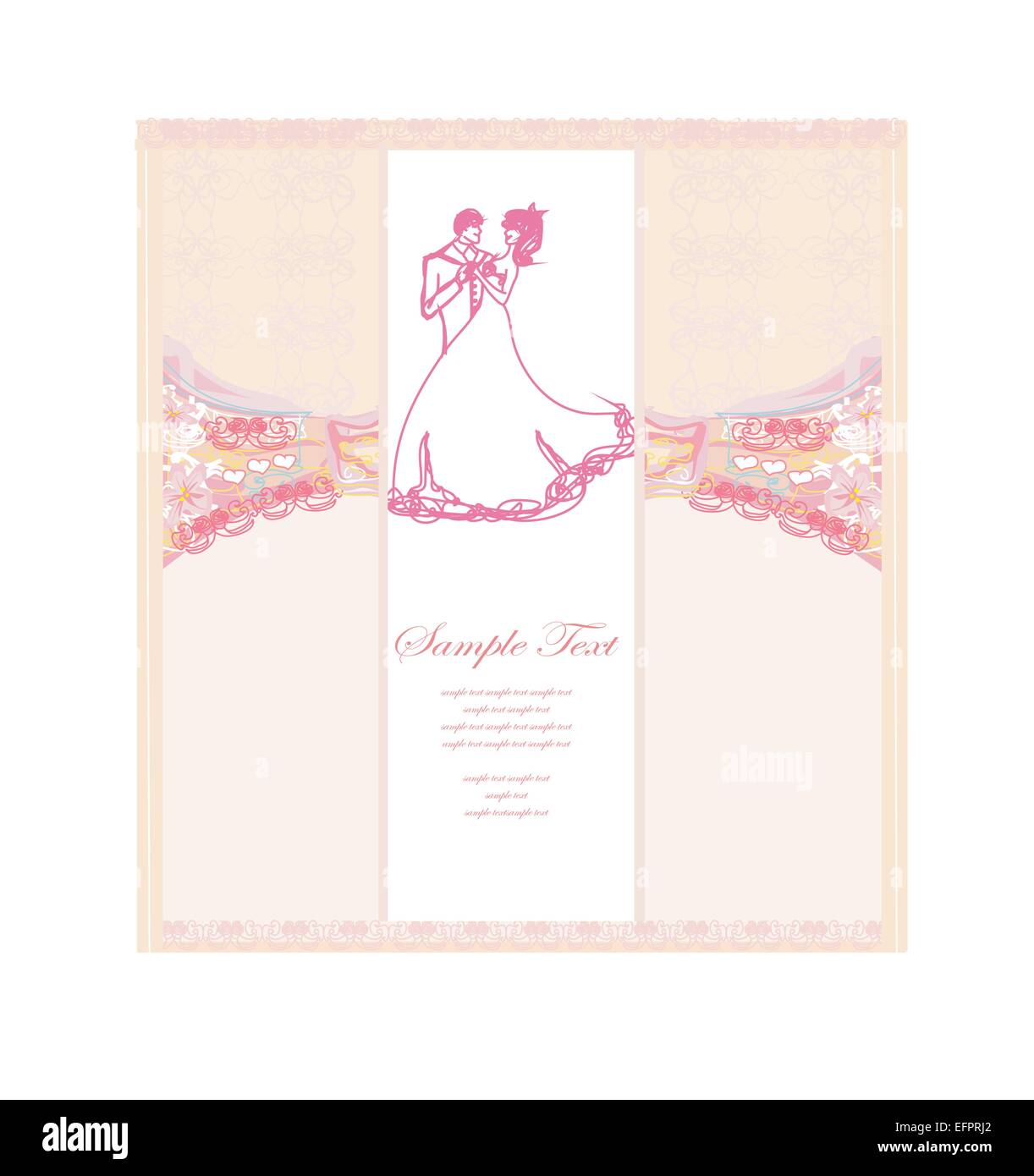 Ballroom wedding couple dancers - invitation Stock Vector Image & Art ...