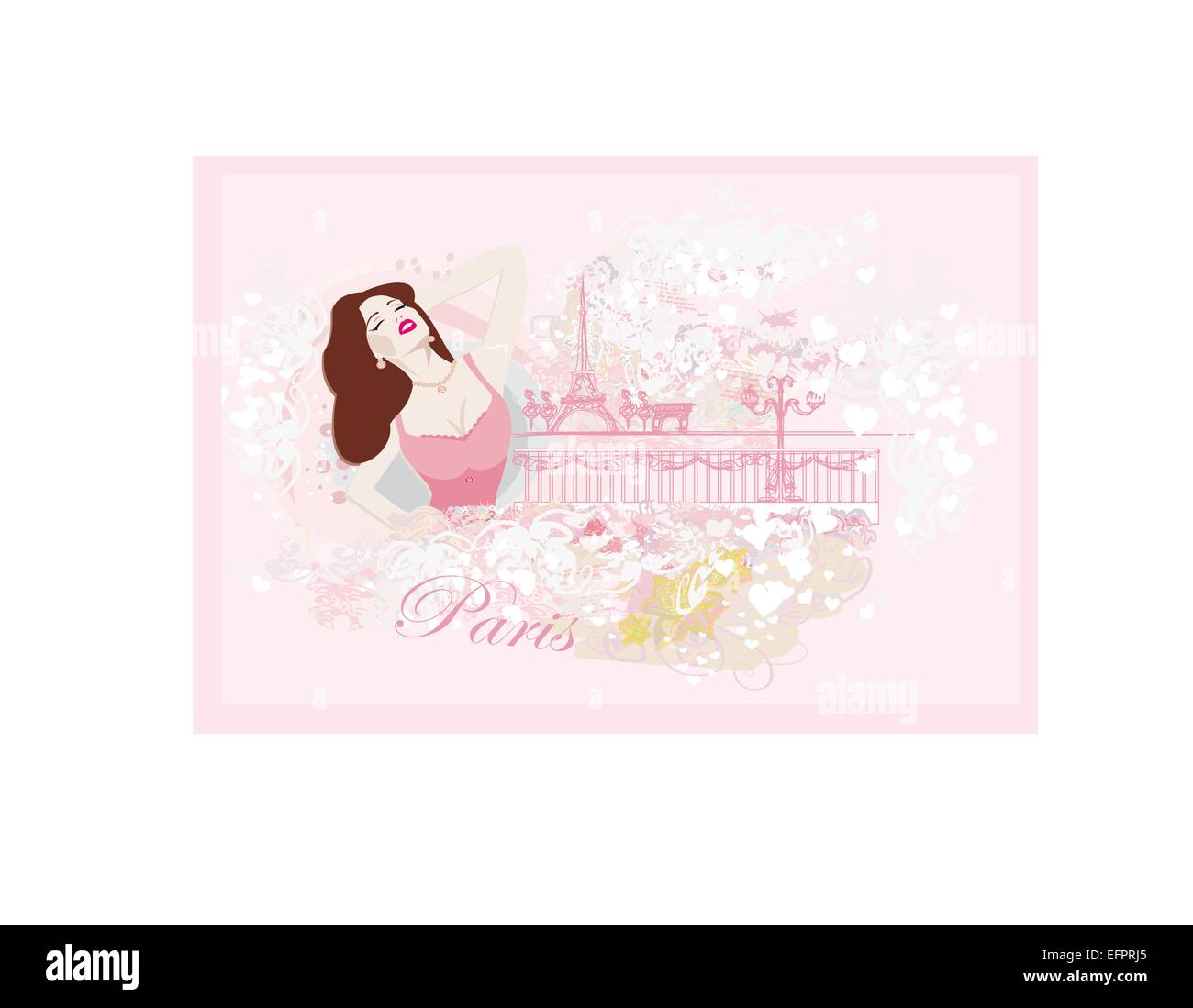 Portrait on cardboard Stock Vector Images - Alamy