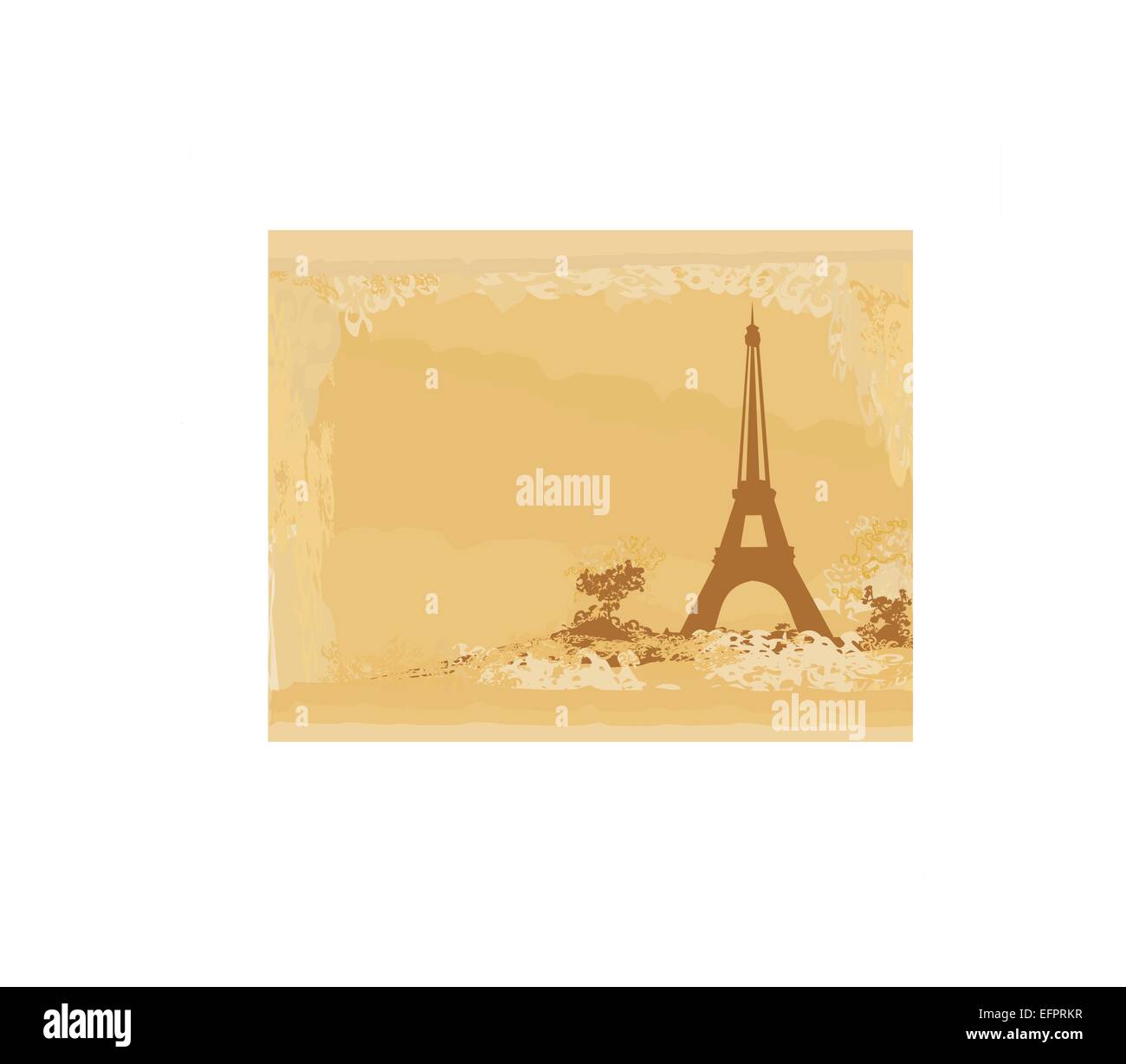 vintage retro Eiffel in Paris card Stock Vector Image & Art - Alamy