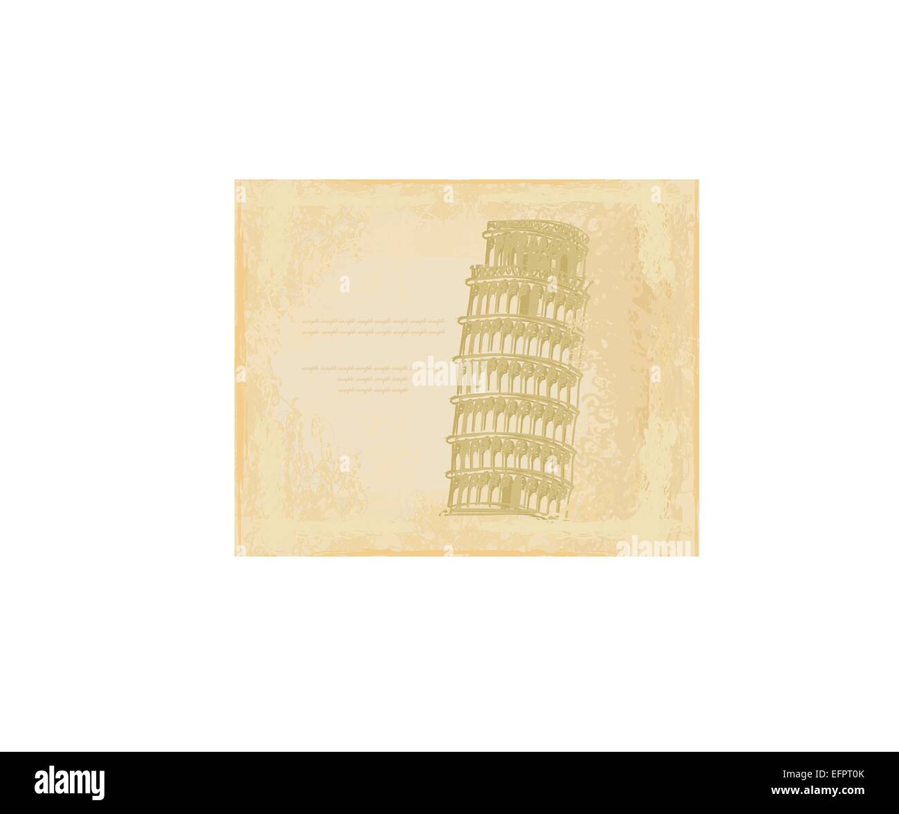 vintage vector pisa tower background Stock Vector Image & Art - Alamy