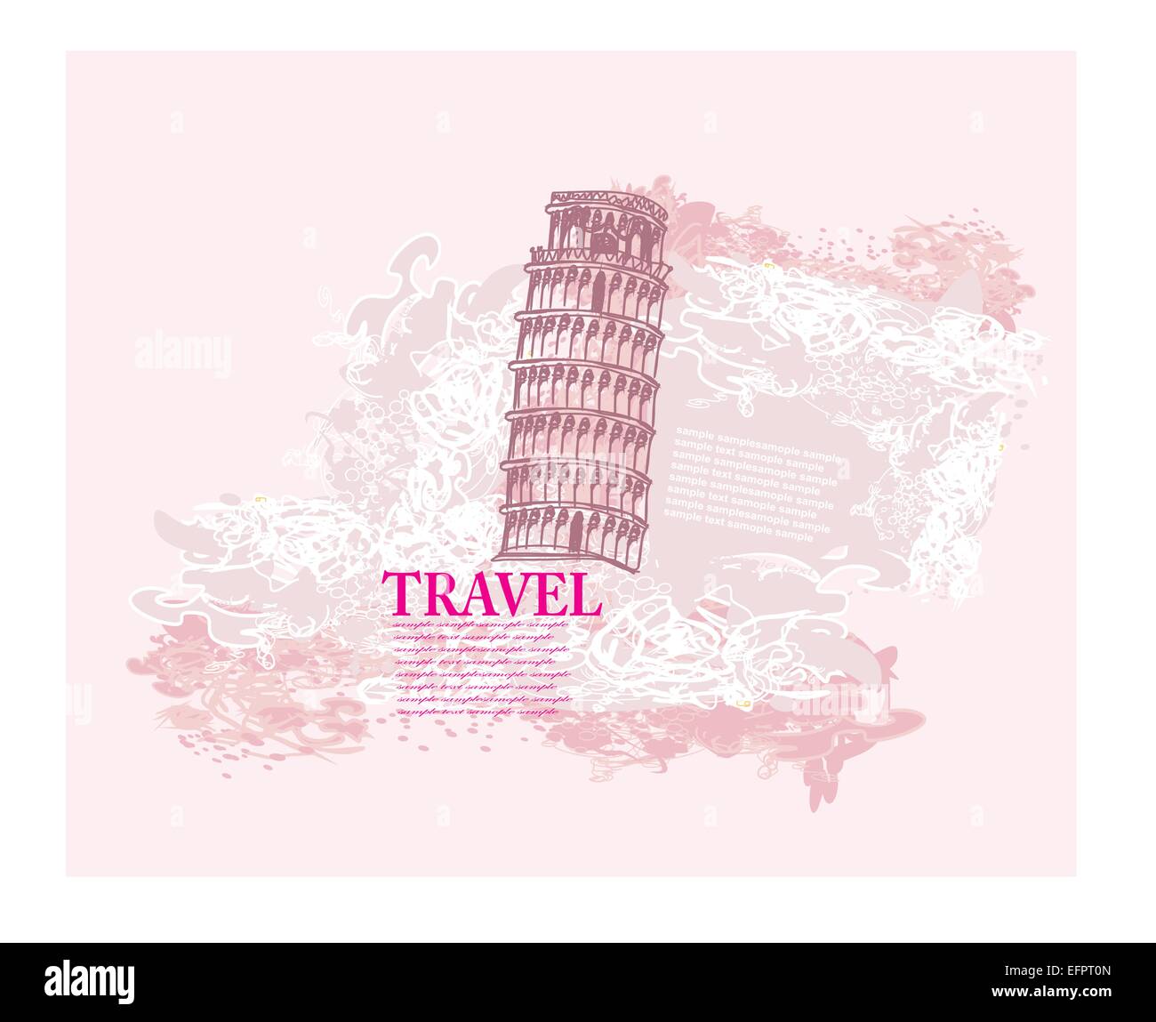vintage vector pisa tower background Stock Vector Image & Art - Alamy