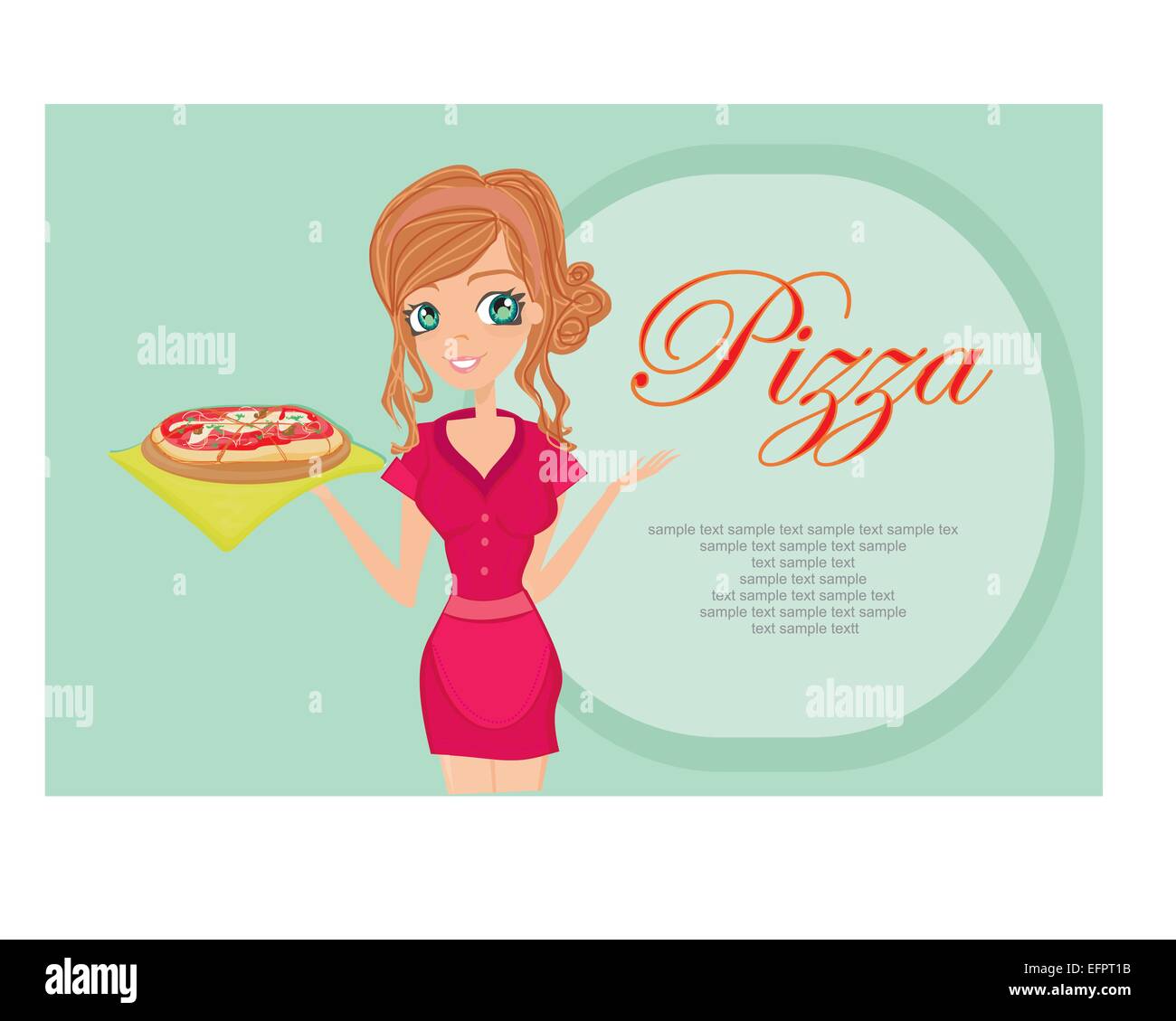 Beautiful adult woman cooking Stock Vector Images - Alamy