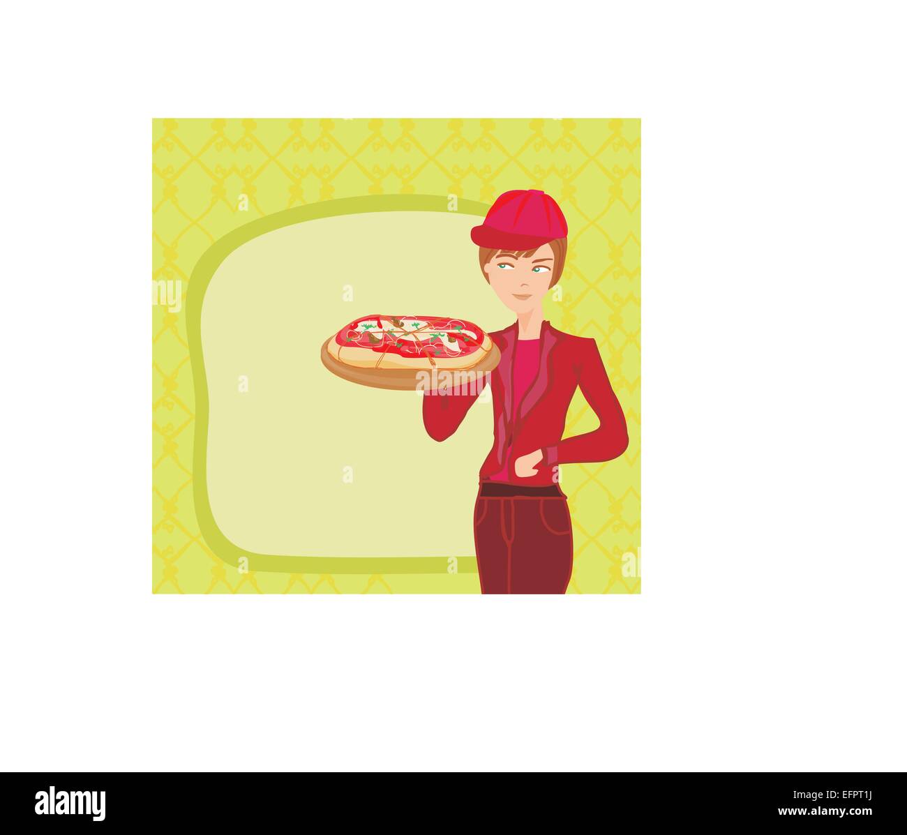 Pizza Delivery Man Stock Vector Image & Art - Alamy
