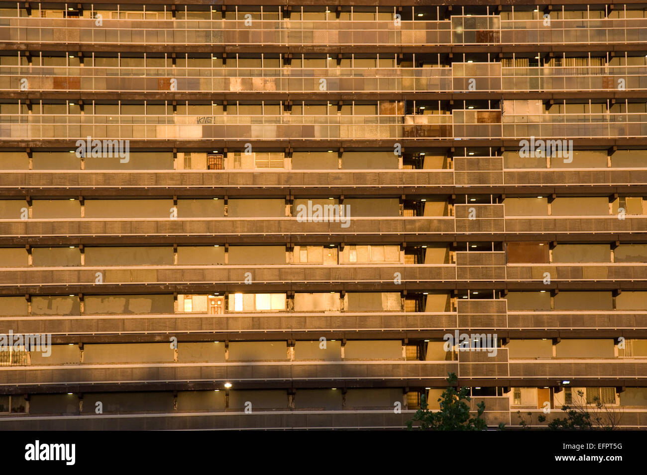 The Heygate estate bathed in golden light at sunset, before its ...
