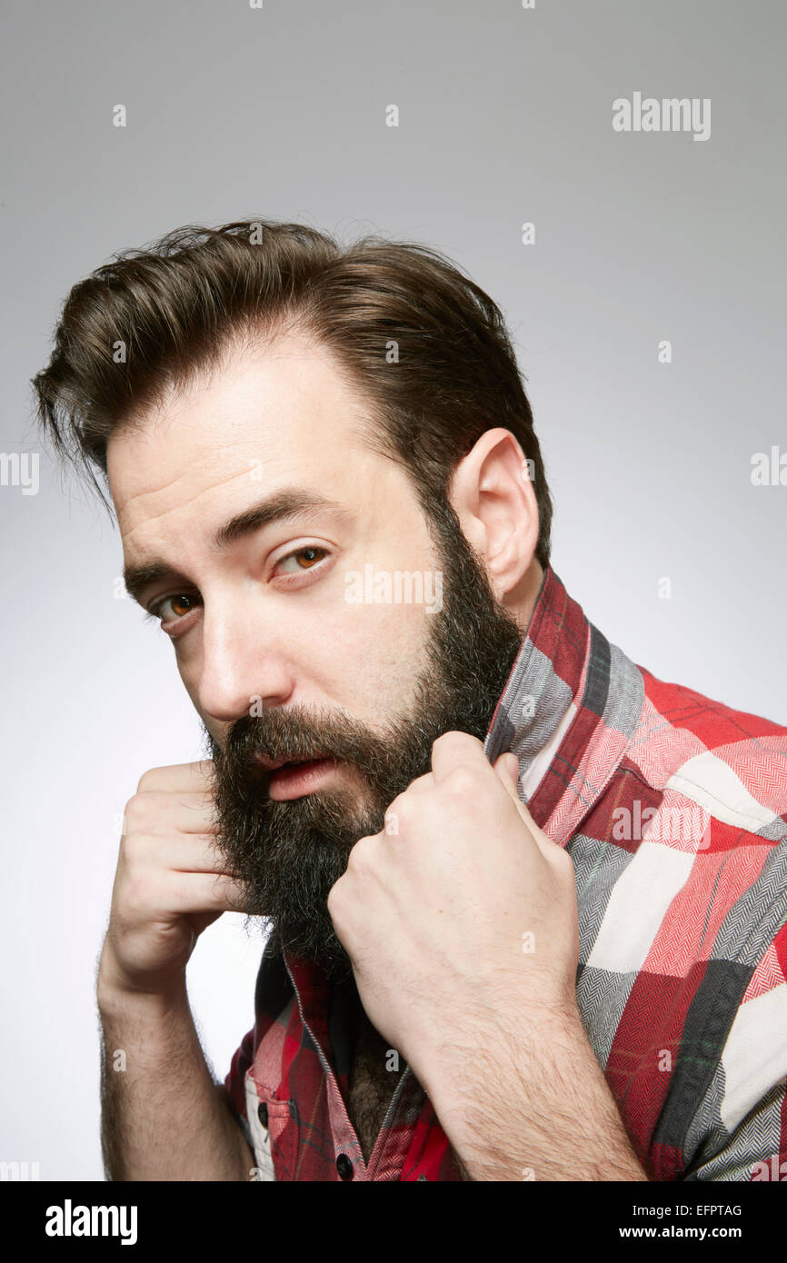 White shirt collar close up hi-res stock photography and images - Alamy