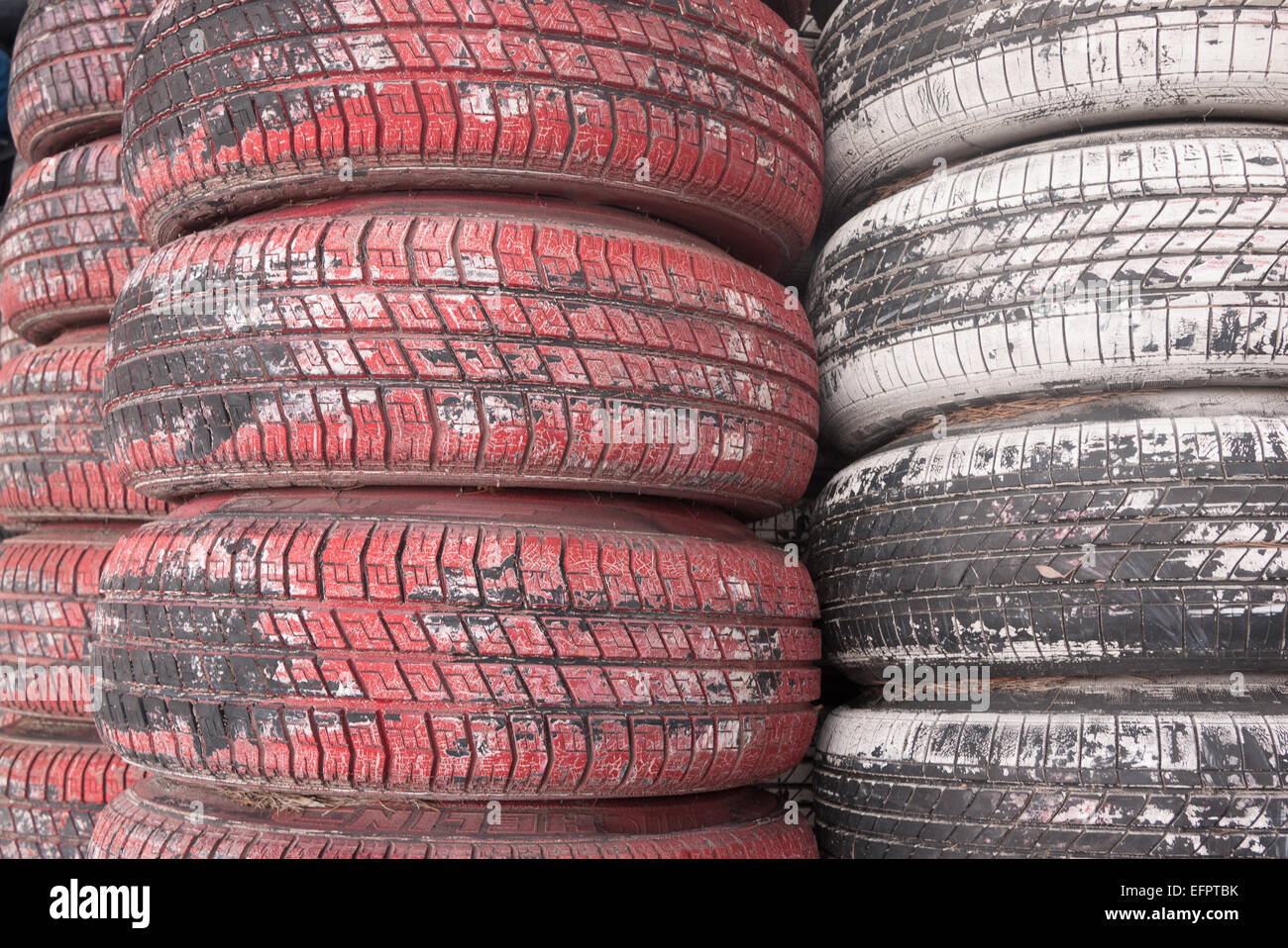 Formula one tyres stacked in hi-res stock photography and images - Alamy