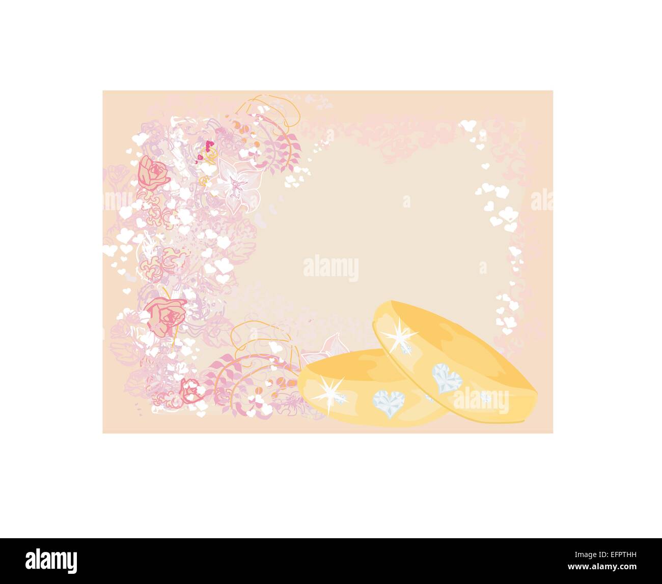 wedding Invitation card with rings Stock Vector Image & Art - Alamy