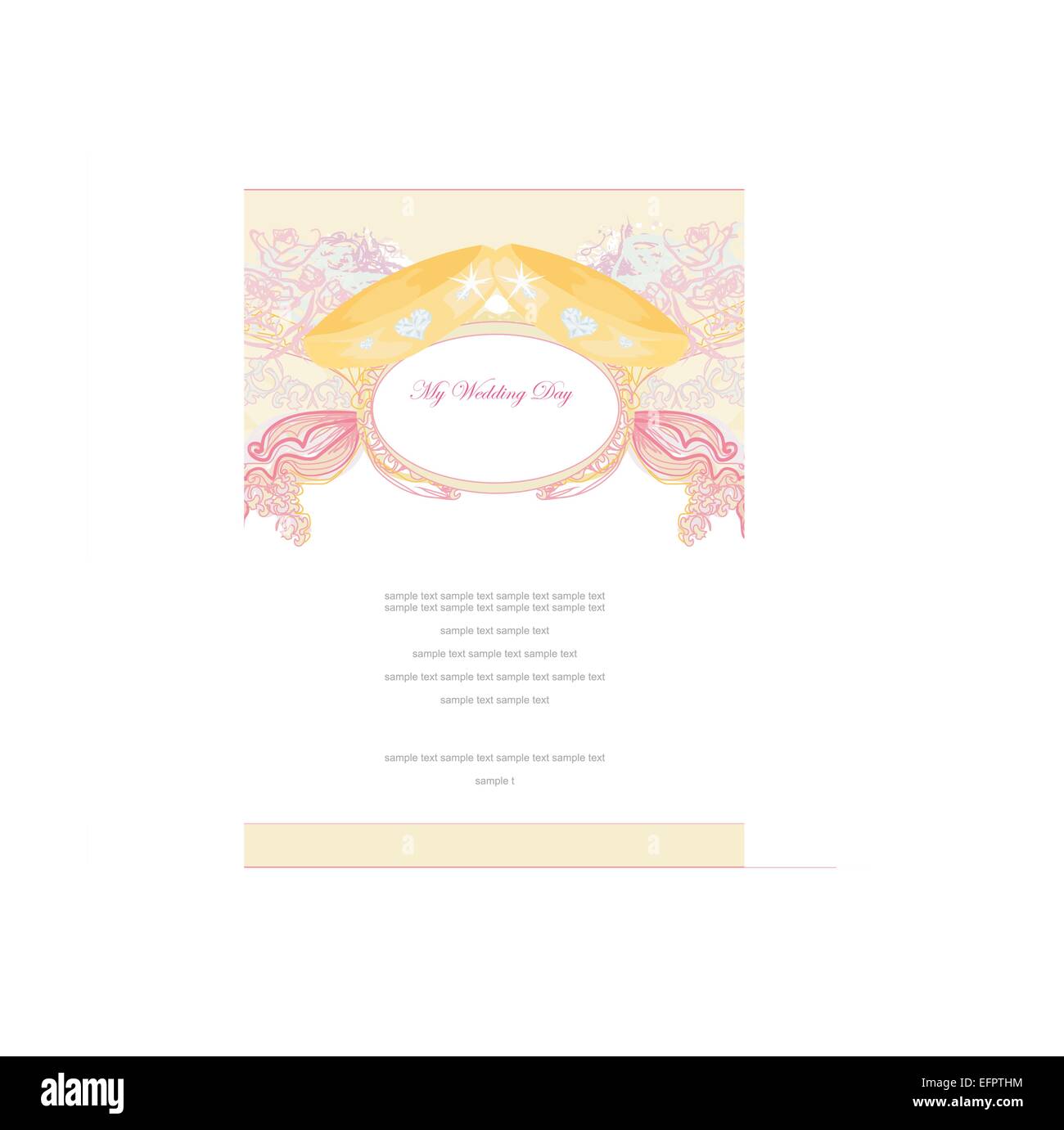wedding Invitation card with rings Stock Vector Image & Art - Alamy