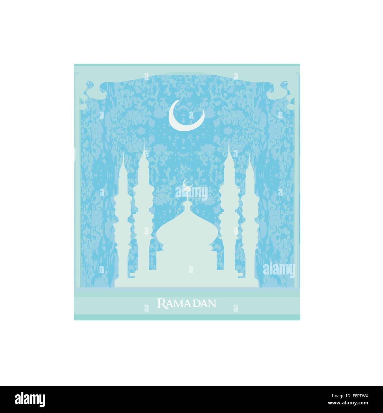 artistic pattern background with moon and mosque Stock Vector Image ...