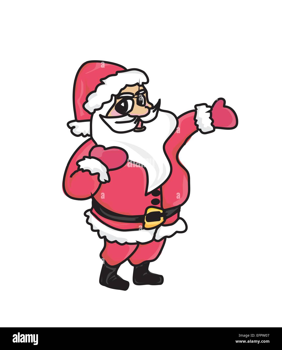 Santa Claus on white background Stock Vector Image & Art - Alamy