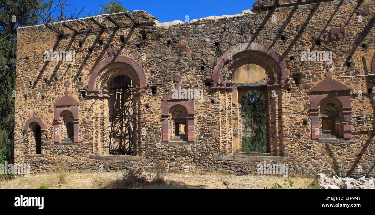 Qusquam abbey ruins, Gonder, Amhara region, Ethiopia Stock Photo - Alamy
