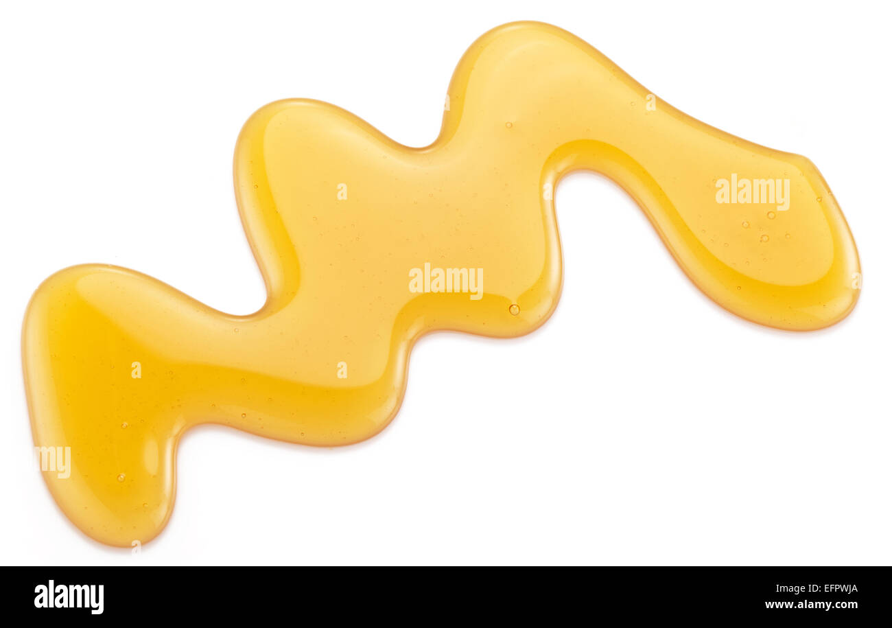 Honey stain isolated on a white background. Clipping paths Stock Photo ...