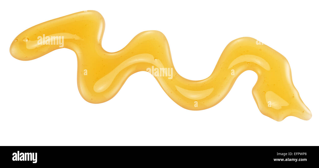Honey stain isolated on a white background. Clipping paths Stock Photo ...