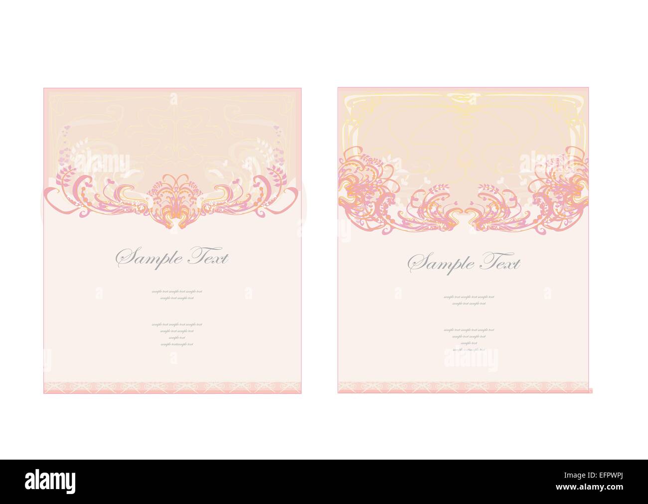 invitation card set Stock Vector Image & Art - Alamy
