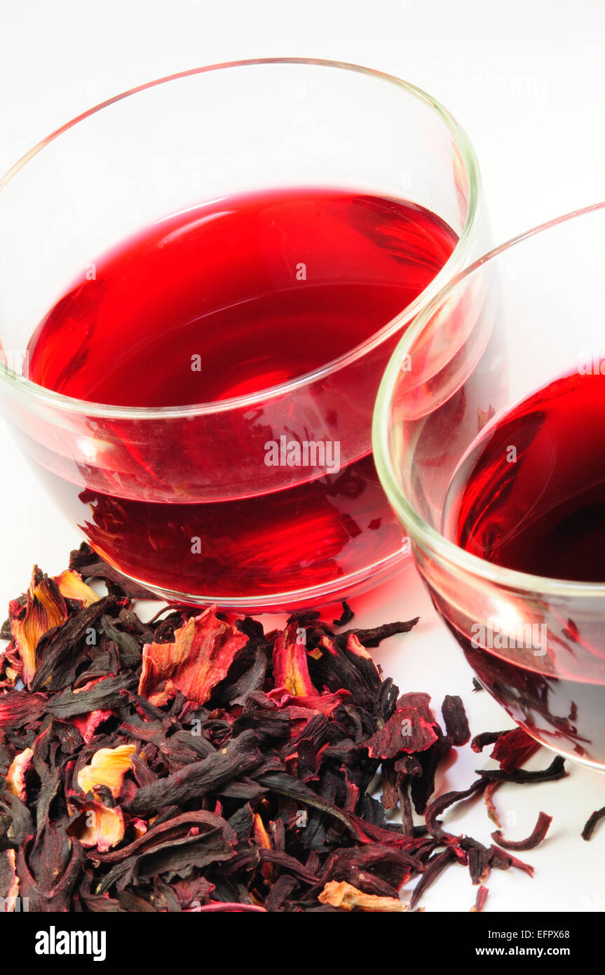 A Cup of Karkade Tea, Indian Sorrel Stock Photo - Alamy