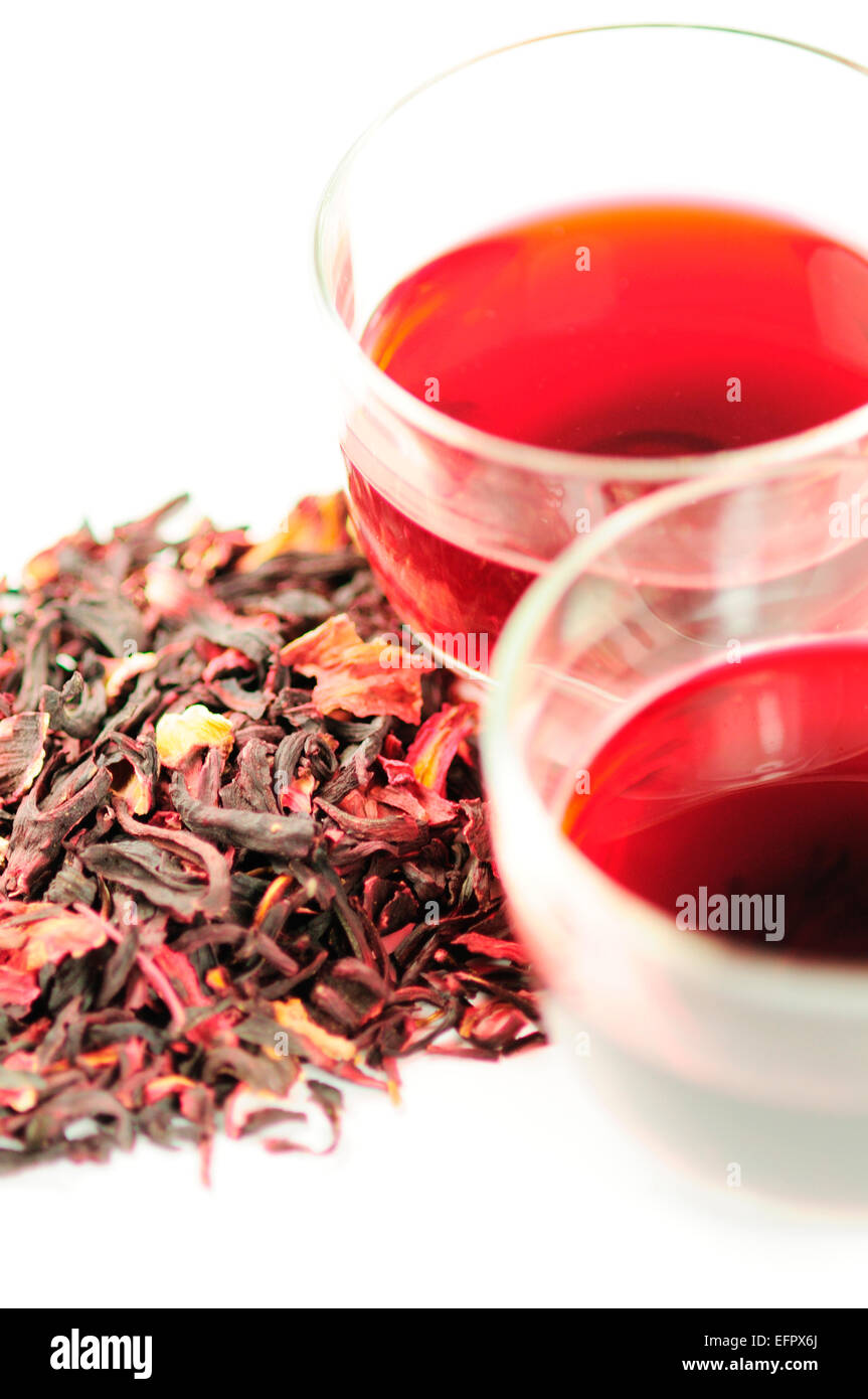 A Cup of Karkade Tea, Indian Sorrel Stock Photo - Alamy
