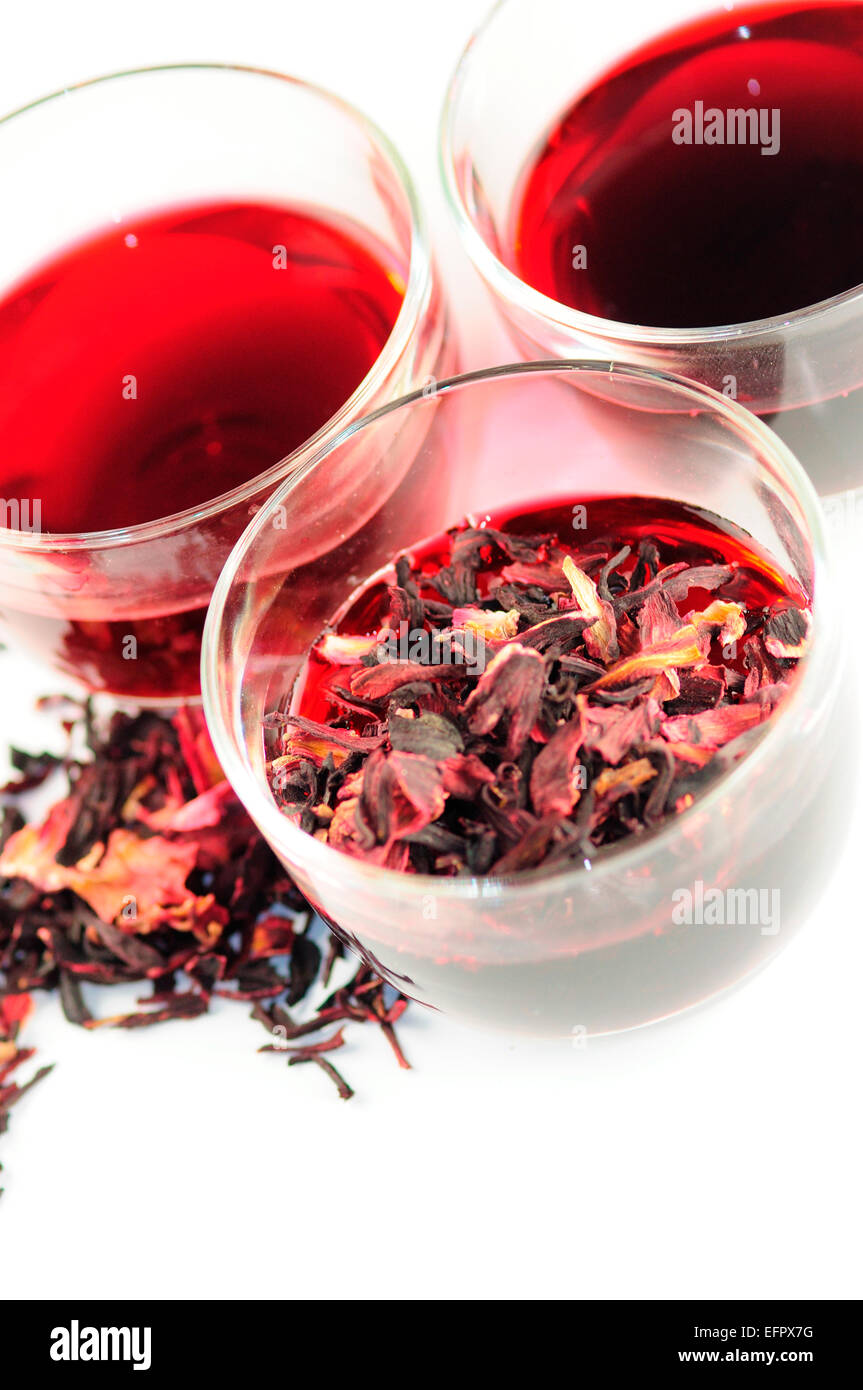 A Cup of Karkade Tea, Indian Sorrel Stock Photo - Alamy