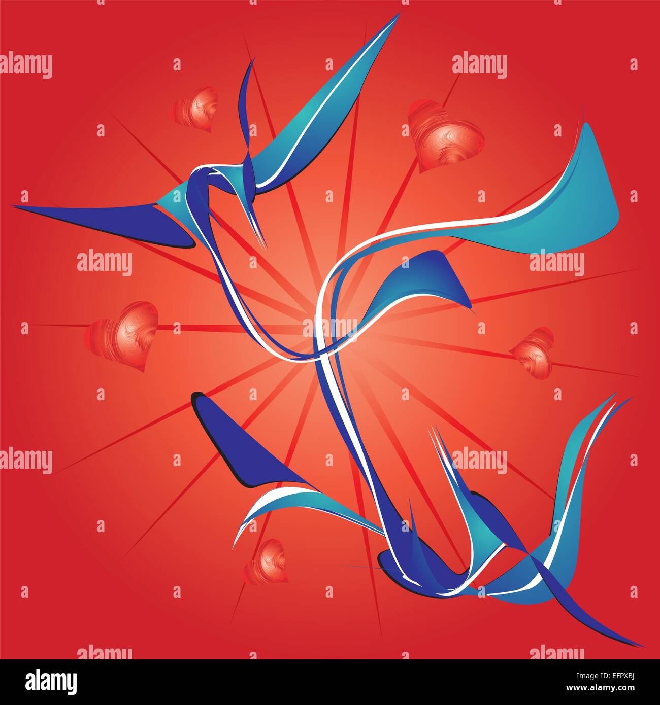 Abstract birds in love flight, vector illustration Stock Vector Image ...