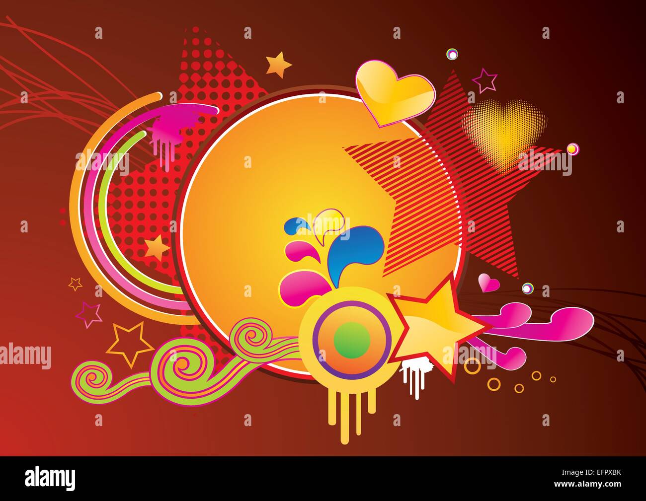 Abstract brightly colored funky background, vector illustration Stock ...