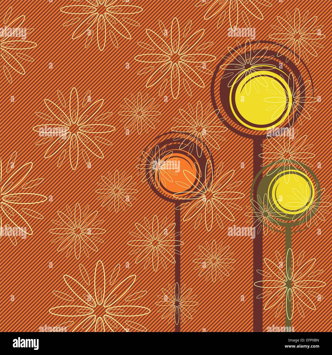 Retro nature layout with trees Stock Vector Images - Alamy