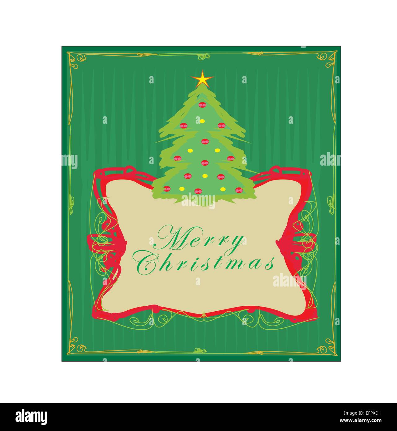 Abstract christmas tree card Stock Vector Image & Art - Alamy