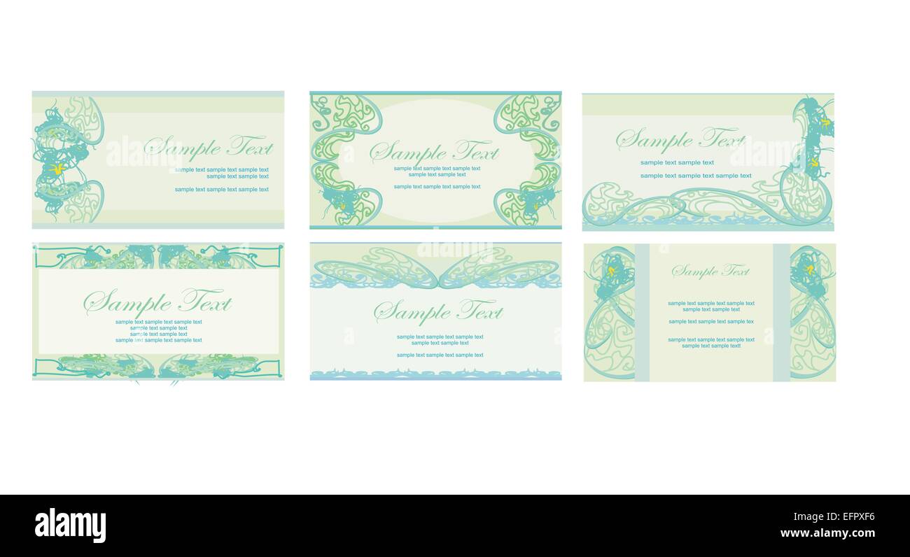 Set of various business cards Stock Vector Image & Art - Alamy