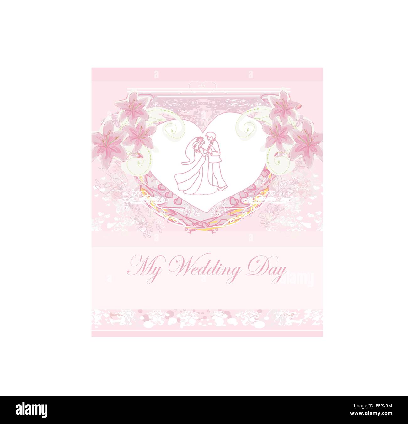 elegant wedding invitation with dancing wedding couple Stock Vector ...
