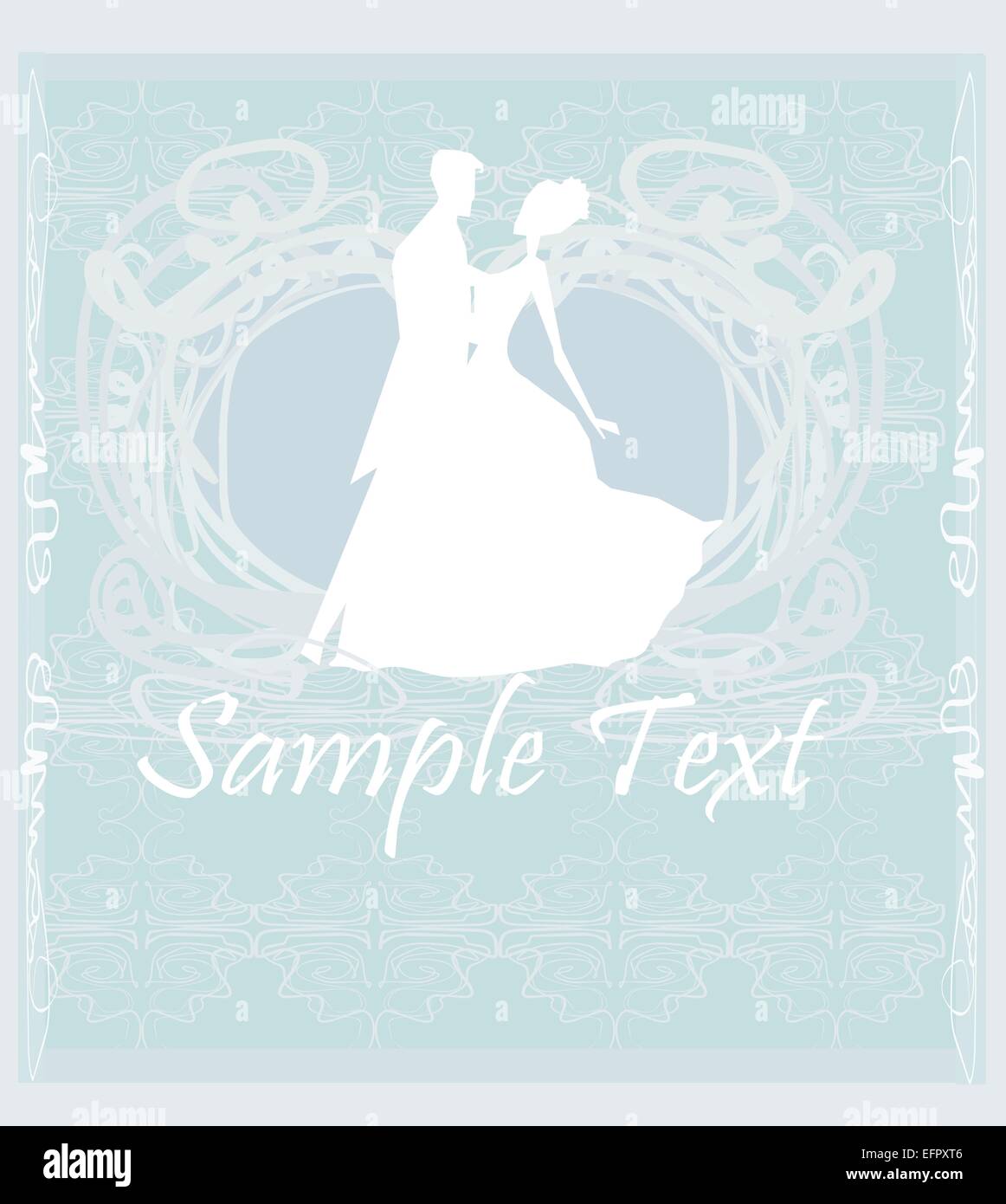 Ballroom wedding couple dancers - invitation Stock Vector Image & Art ...