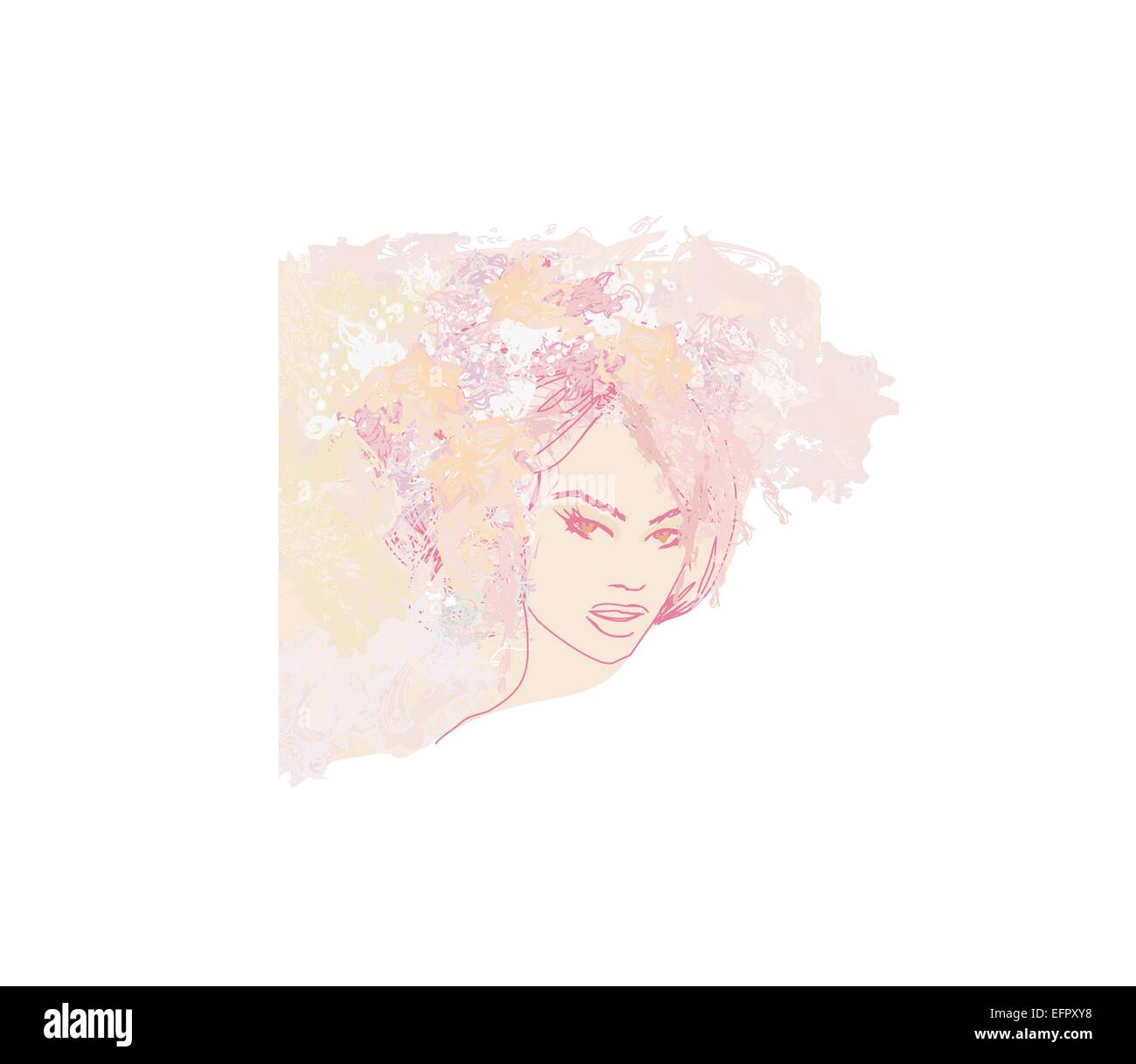 Abstract Beautiful Woman portrait Stock Vector Image & Art - Alamy