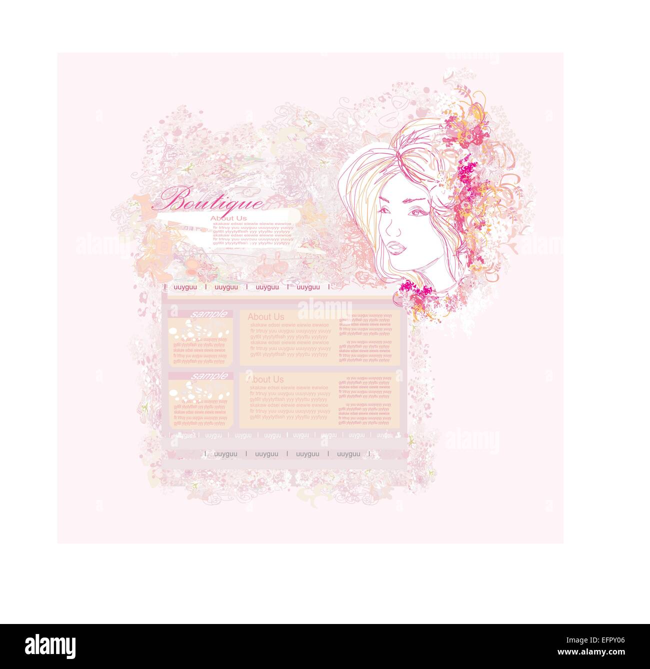 vector elegant modern website template Stock Vector Image & Art - Alamy