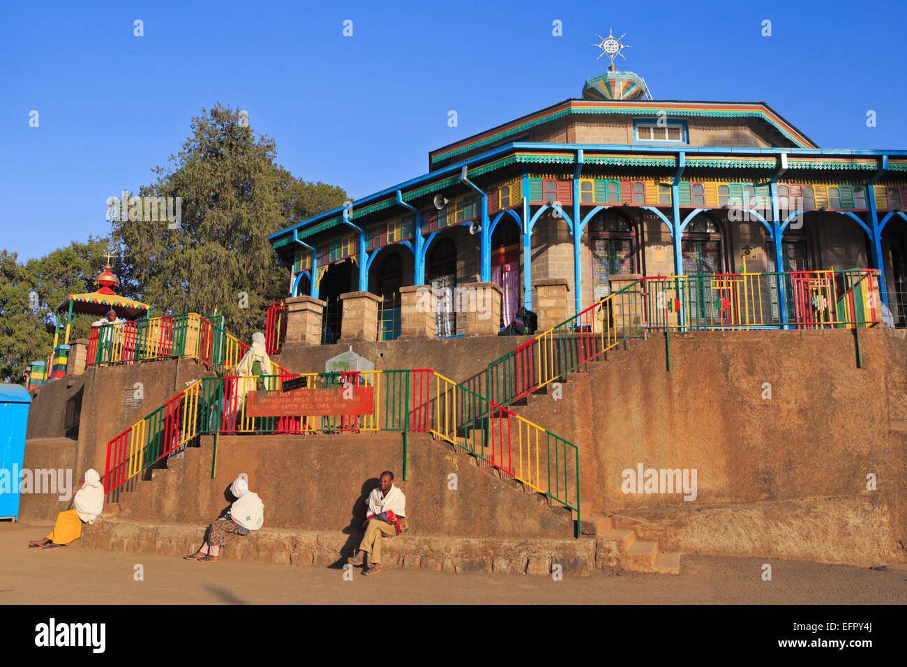 Mariam church on the Mount Entoto, near Addis Ababa, Ethiopia Stock ...