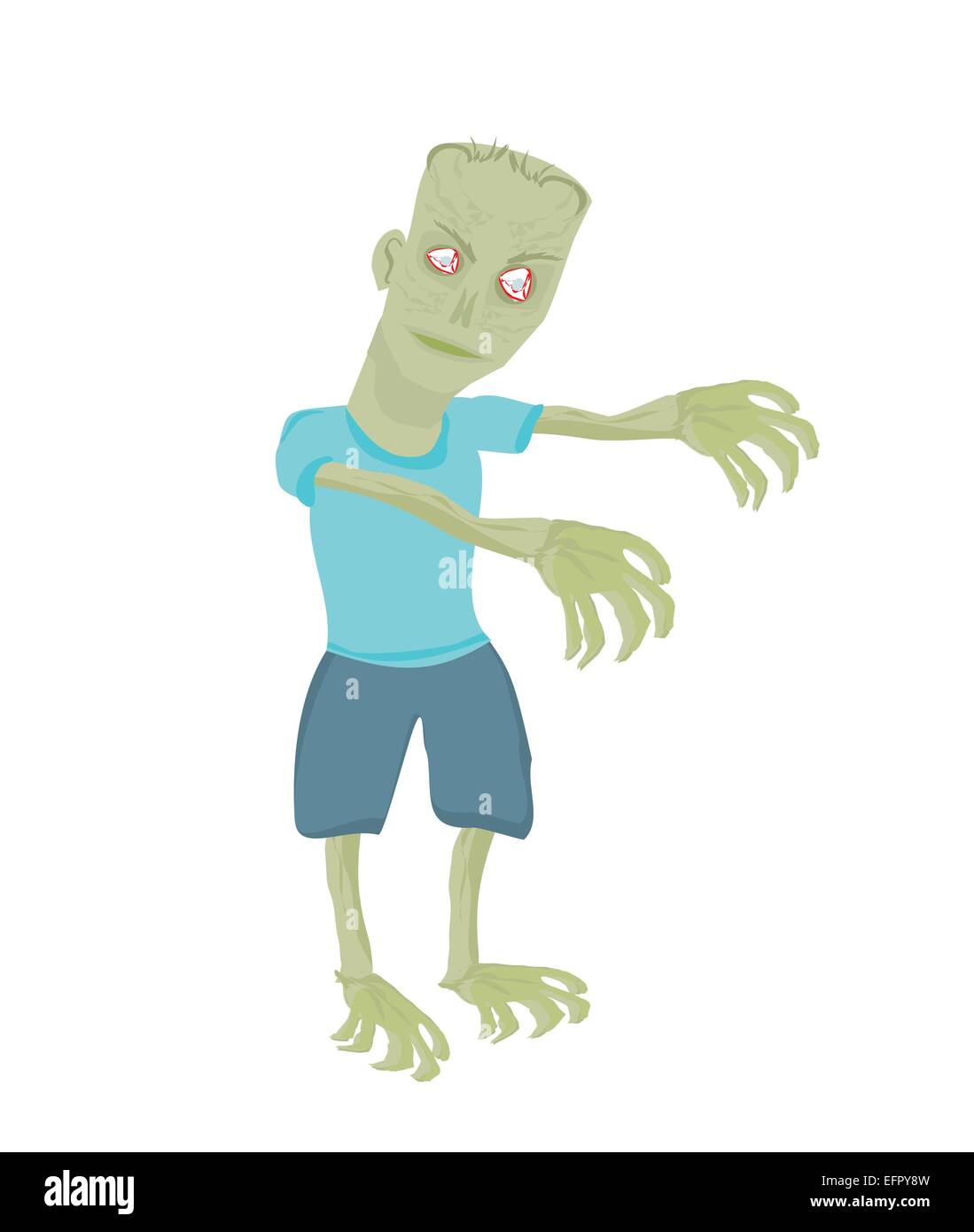 Cartoon zombie isolated on white Stock Vector Image & Art - Alamy