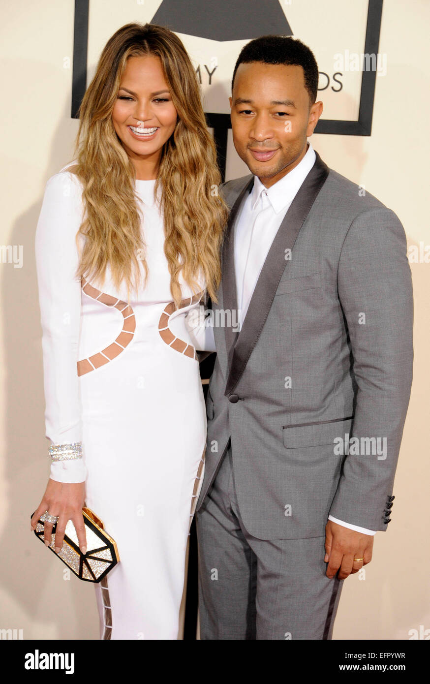 Los Angeles, USA. 08th Feb, 2015. John Legend & wife Chrissy Teigen 57 ...